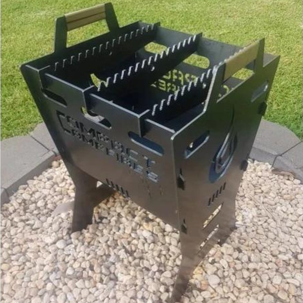 Compact Campfire Portable Fire Pit Camp Cooker Kit – Boss Outdoor